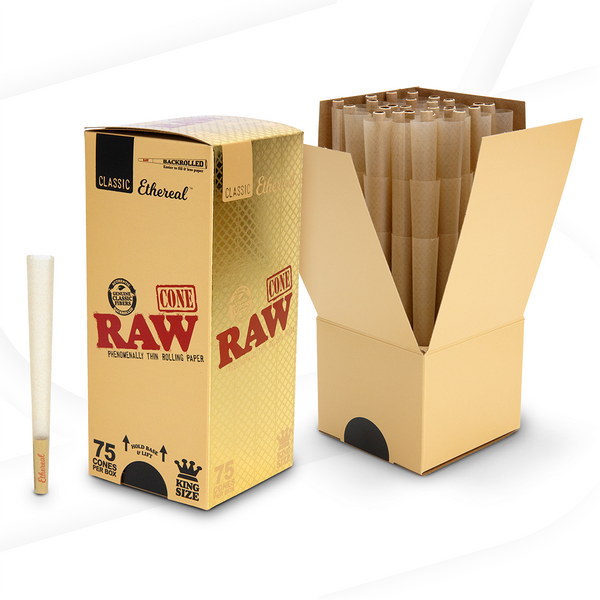 RAW Ethereal Pre Rolled Cones - 75 Pack - ESD Official