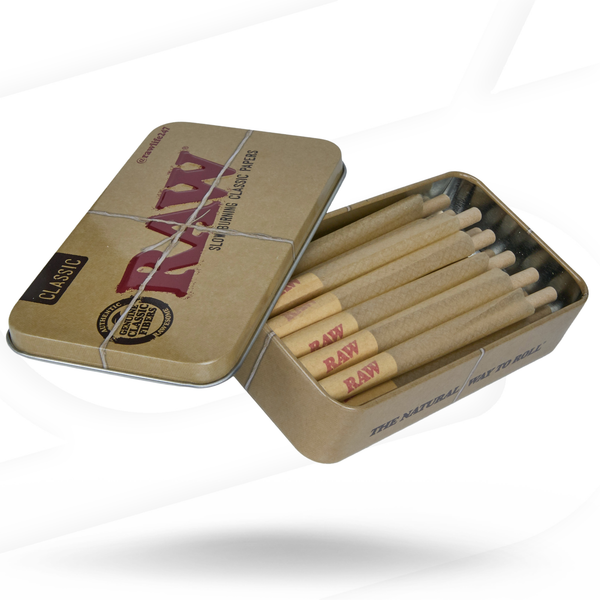 RAW Level Classic Pre Rolled Paper + Tin Can - 20 Pack - ESD Official